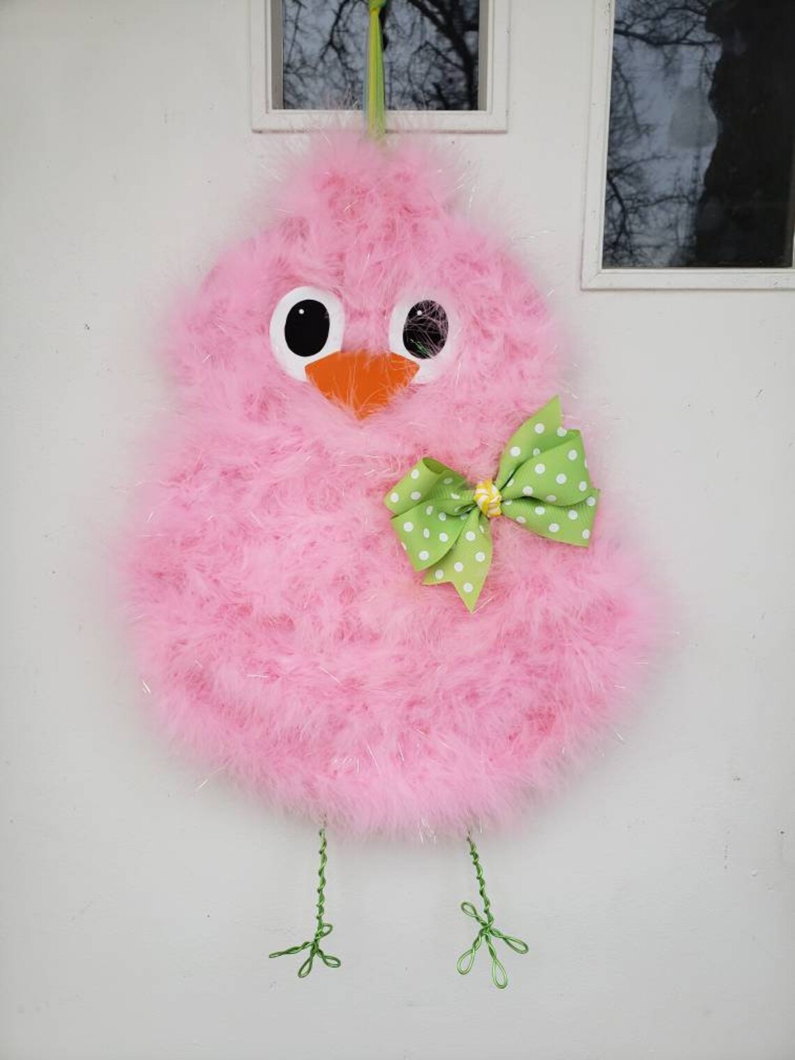 Feathered Easter Chick 3D Door Hang in Several Colors | Etsy