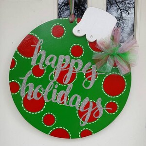 Giant Merry Christmas Ornament 3D Door Hang or Other Sayings - Etsy