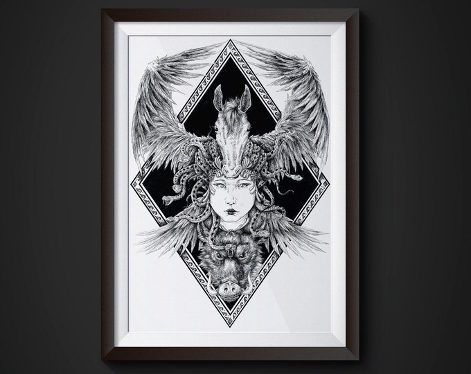 Medium Medusa Ovid's Metamorphoses Art Print - Etsy
