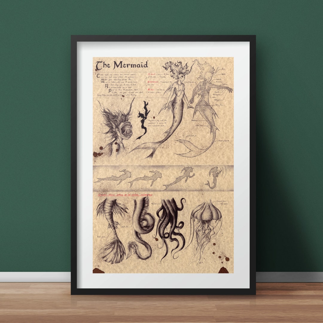 Large - Mermaid - Mythology Art Print - Etsy