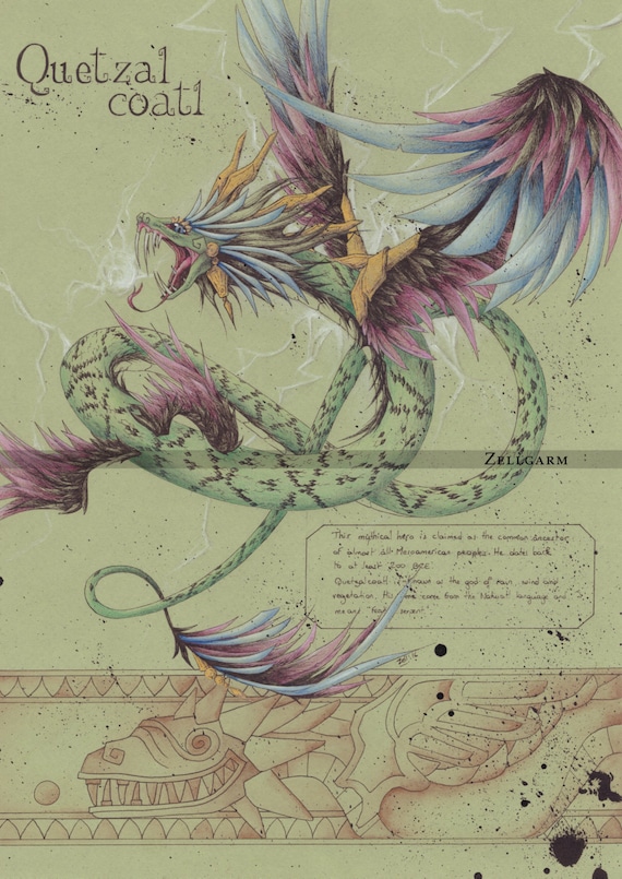 Quetzalcoatl Aztec God Drawing