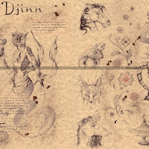 Large - Djinn - Arabian Mythology Art Print - Etsy