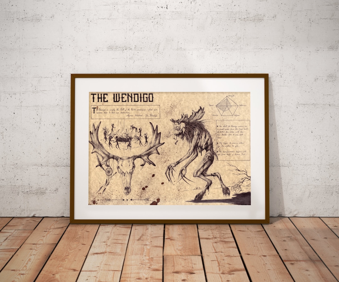 Medium - Wendigo - Algonquian Folklore Art Print - Etsy