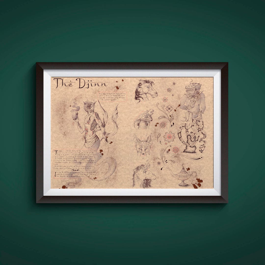 Large - Djinn - Arabian Mythology Art Print - Etsy