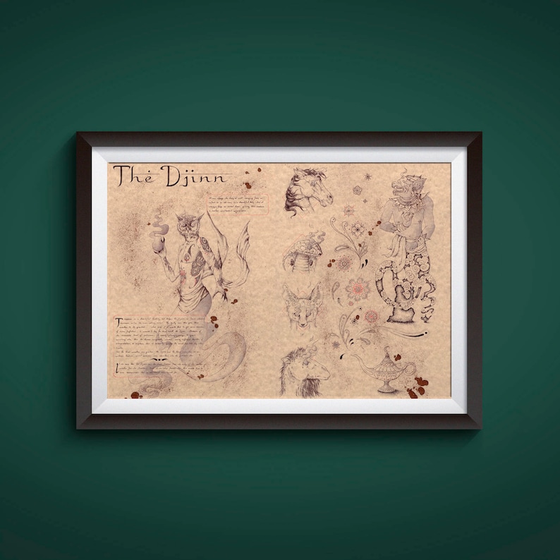 Large - Djinn - Arabian Mythology Art Print - Etsy