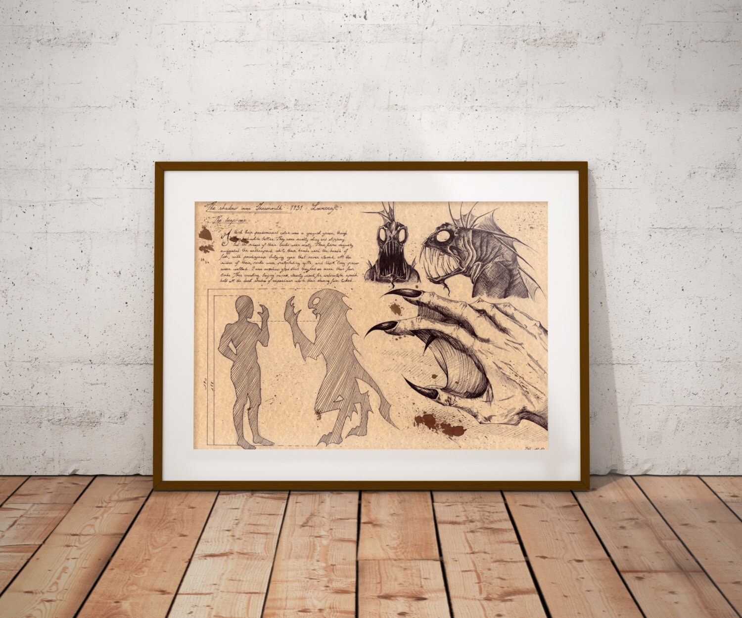 Medium Deep One Lovecraft Art Print | Etsy