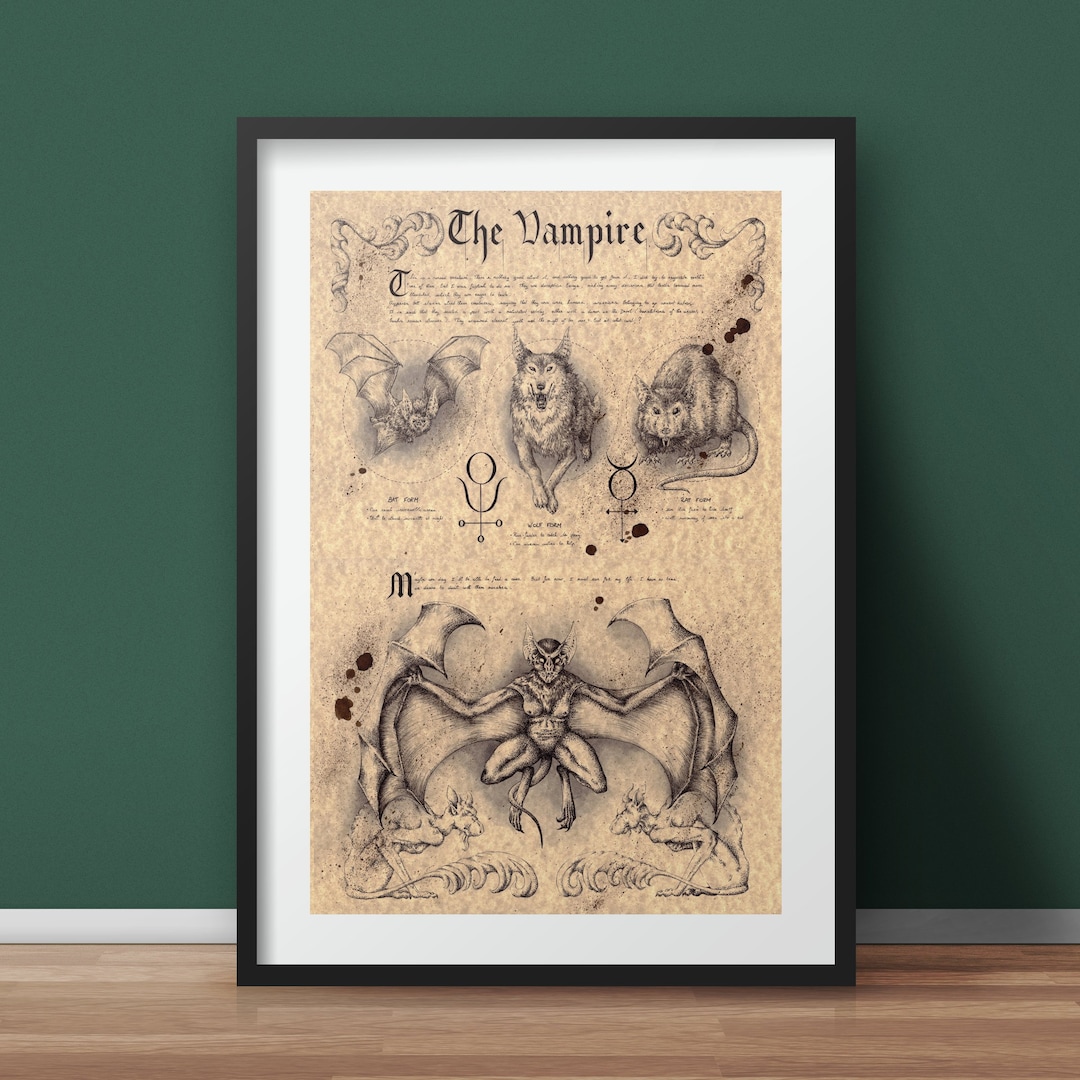 Large - Vampire - European Folklore Art Print - Etsy