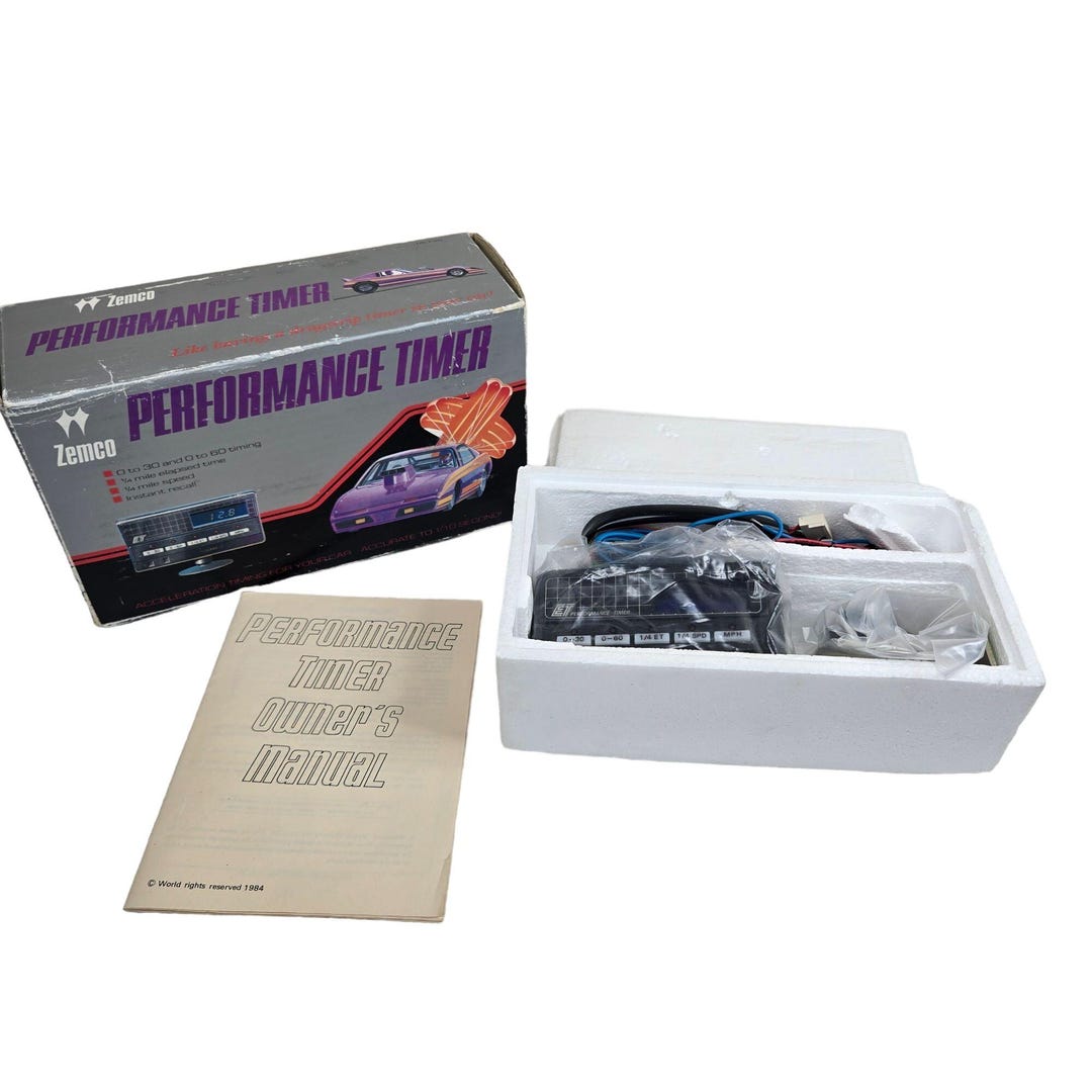 Vintage Zemco Performance Timer Cars Manual Original Box NEW - Etsy