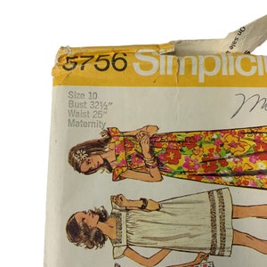 Vintage 70s Simplicity 5756 Pattern Misses 8-16 Dress 2 Length Tunic ...