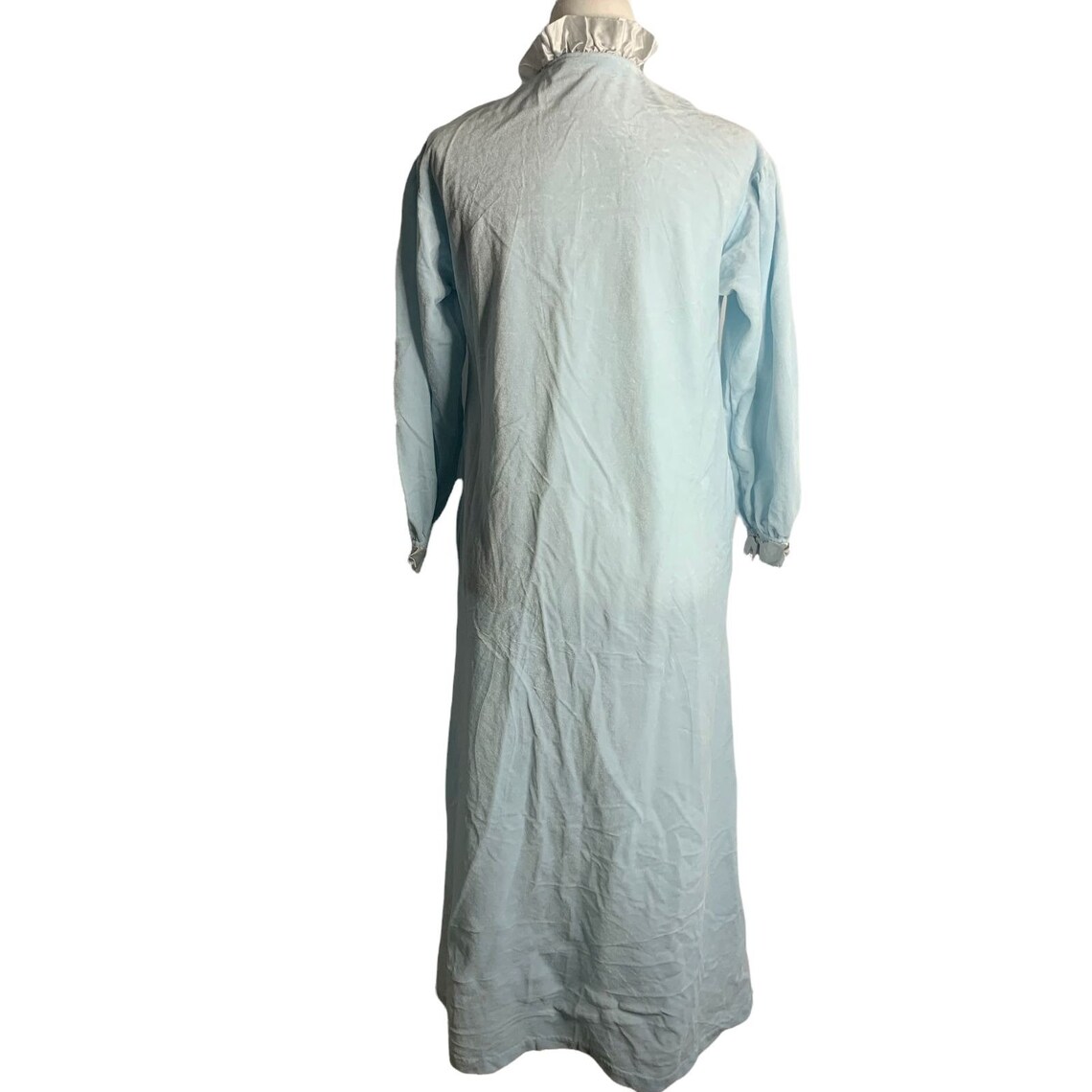 Vintage Gilligan Omalley House Coat Robe S Blue Velvet Zip Pockets ...