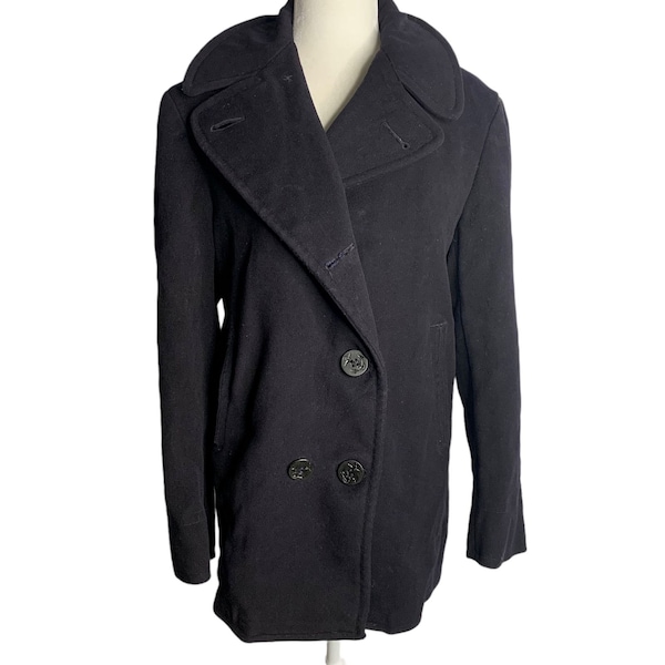 Navy Pea Coat - Etsy