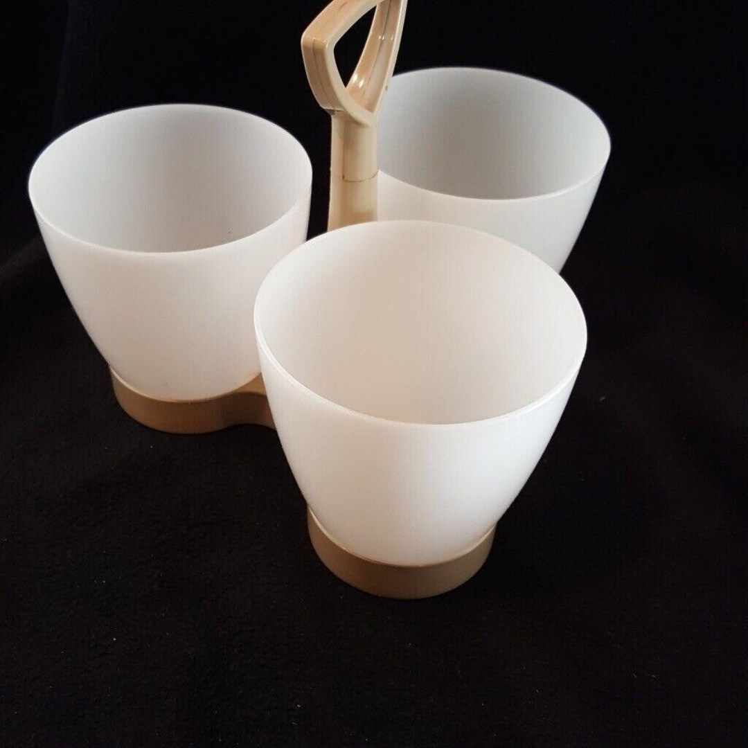 Vintage Tupperware 757 Condiments Caddy Carrier Bowl Plastic Brown ...