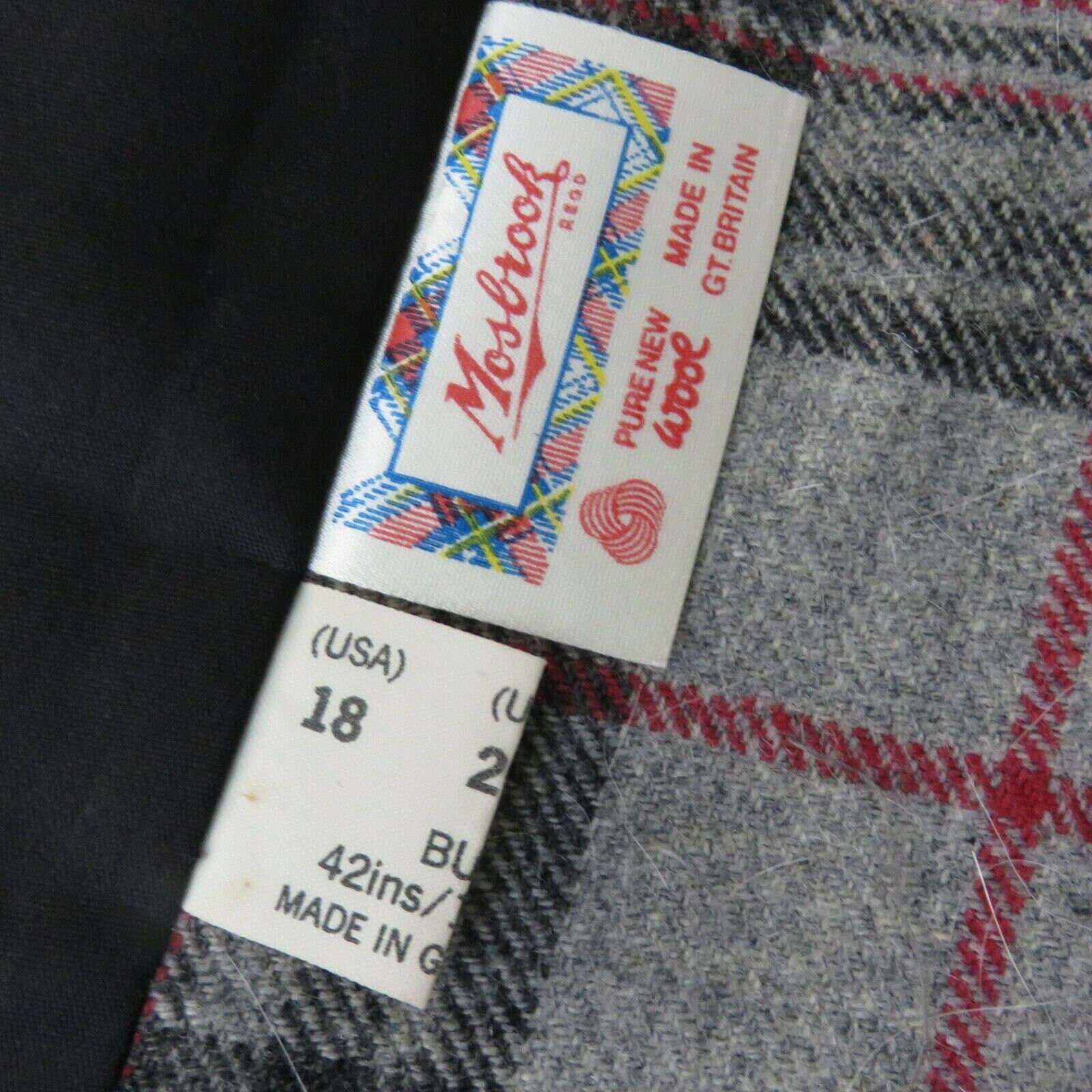 Vintage Mosbrook Gray Red Wool Plaid Vest Size 18 Women's - Etsy