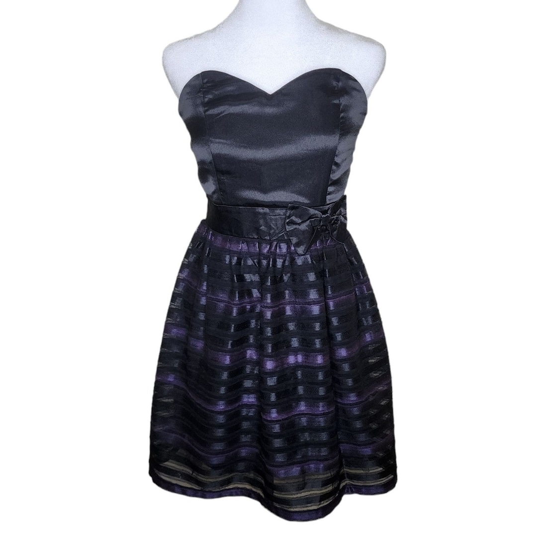 Vintage Y2K Bebop Empire Waist Strapless Mini Cocktail Dress Womens ...