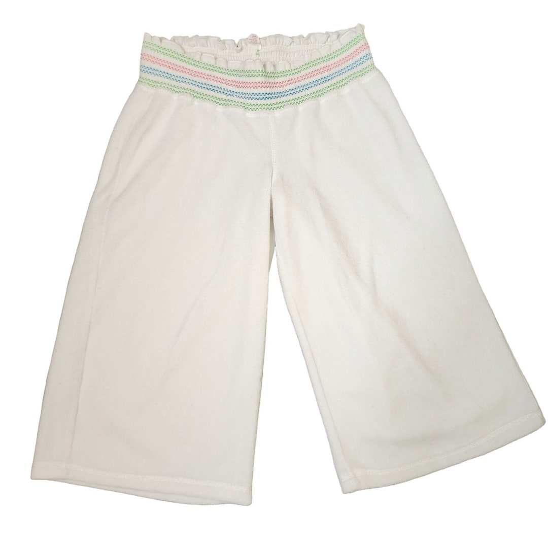 Vintage Y2K Terry Cloth Bermuda Shorts Womens Size S White Wide Leg ...