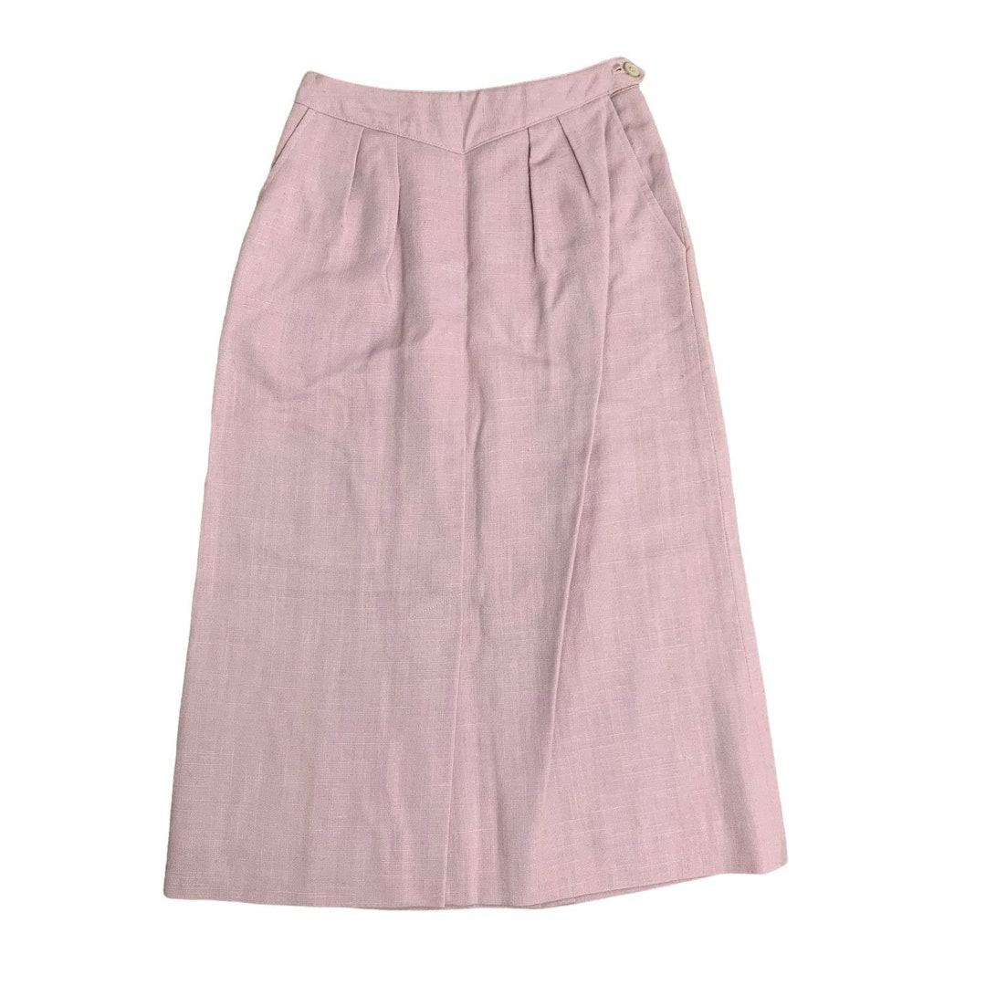 Vintage 80s Jones New York Pleated Midi Skirt 4 Lilac Kick Pleat ...