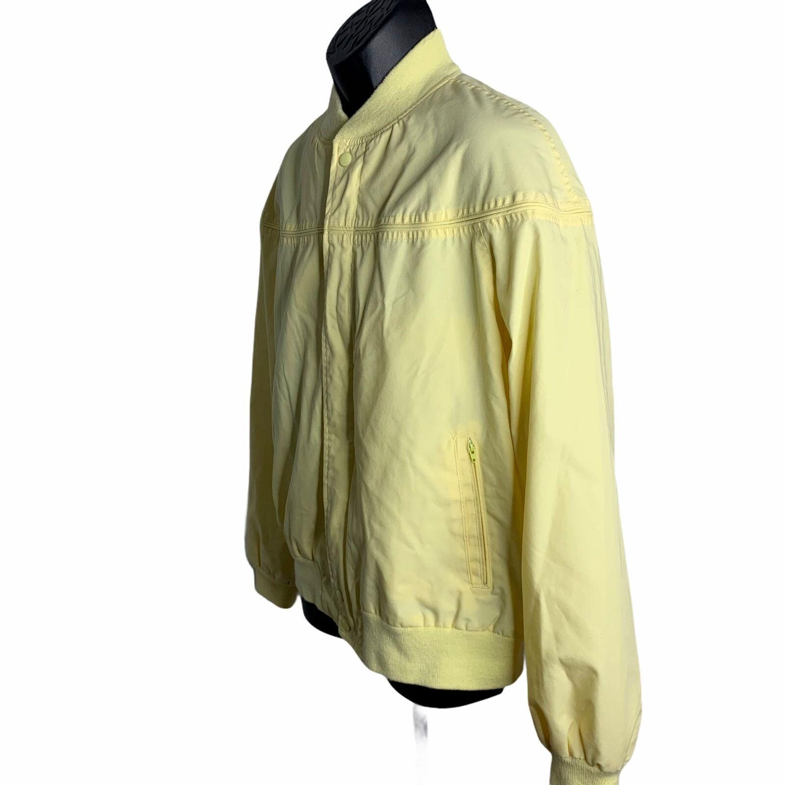 Vintage Arnie Arnold Palmer Jacket XLT Yellow Golf Harrington Zip ...
