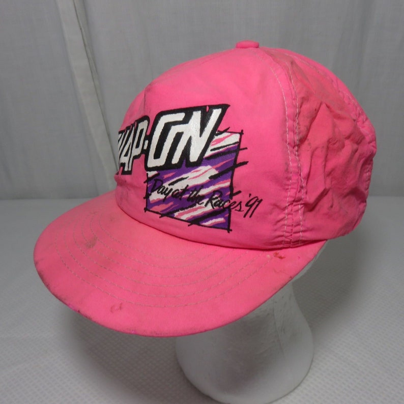 Vtg Pink Neon Snap on Tools Day at the Races Hat Cap Destroyed - Etsy