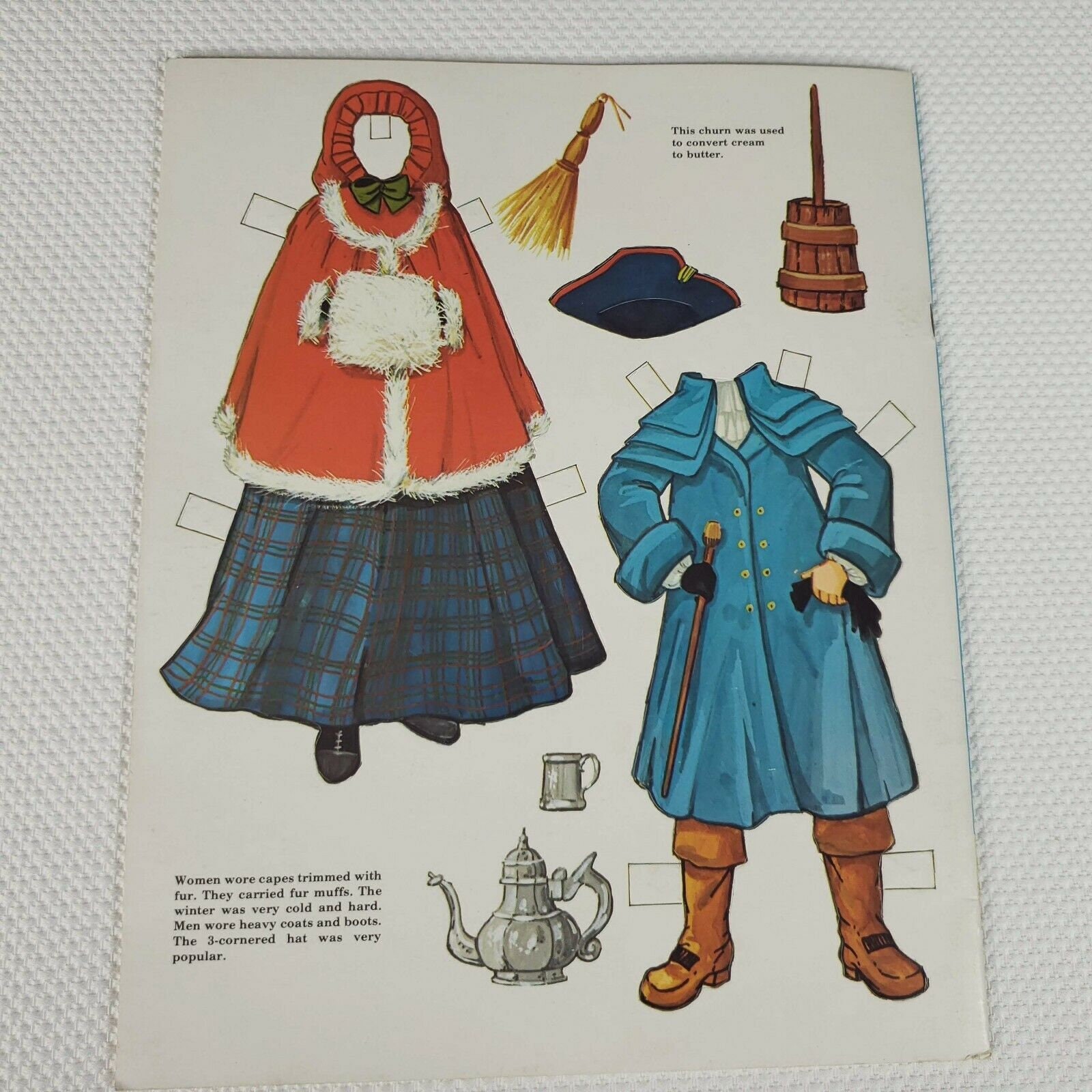 Colonial America Paper Dolls Book 1974 History Quakers | Etsy