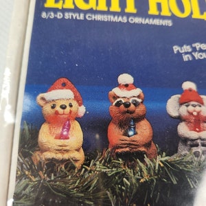 Vintage Wee Crafts Christmas Animal Light Holder Ornament 3D Ready to ...