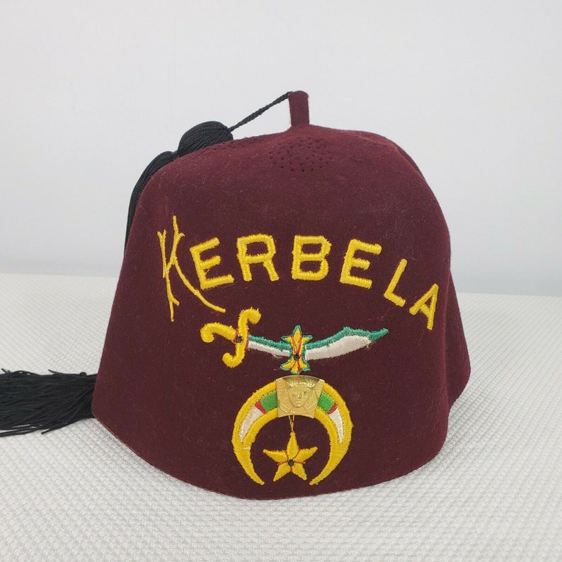 Freemason Kerbela Temple Fez Shriners Mason Vintage Cap Hat With Tassel ...
