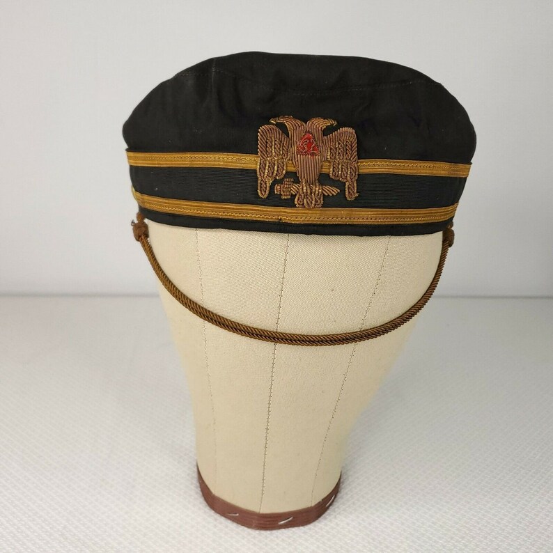 Antique Masonic 32nd Degree Scottish Rite Cap Hat Embroidered - Etsy