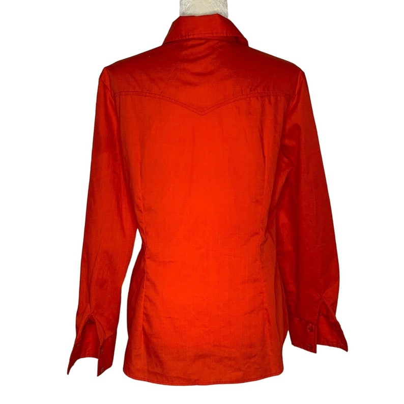Vintage Ranch Rags Western Tuxedo Shirt 15/16 Red Ruffle Button up One ...