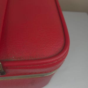 Vintage 60s Red Travel Train Case Carry on Bag - Etsy