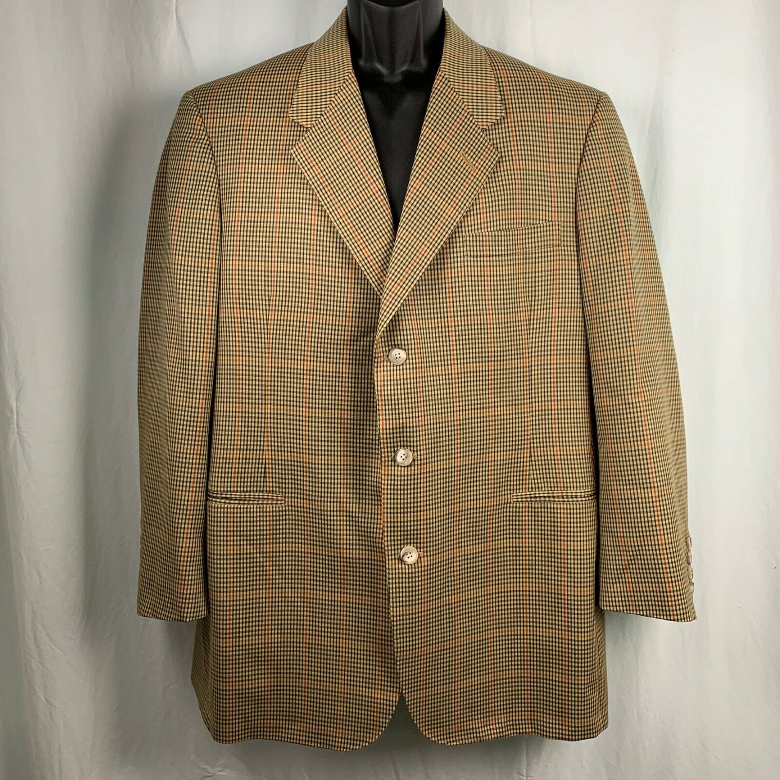 Filo A Mano Tom James Blazer Jacket Checkered Union Made Hand Tailored ...