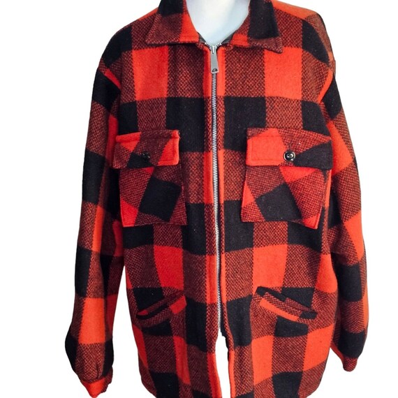 Vintage 70s Montgomery Ward Jacket Mens Size XL Red B… - Gem