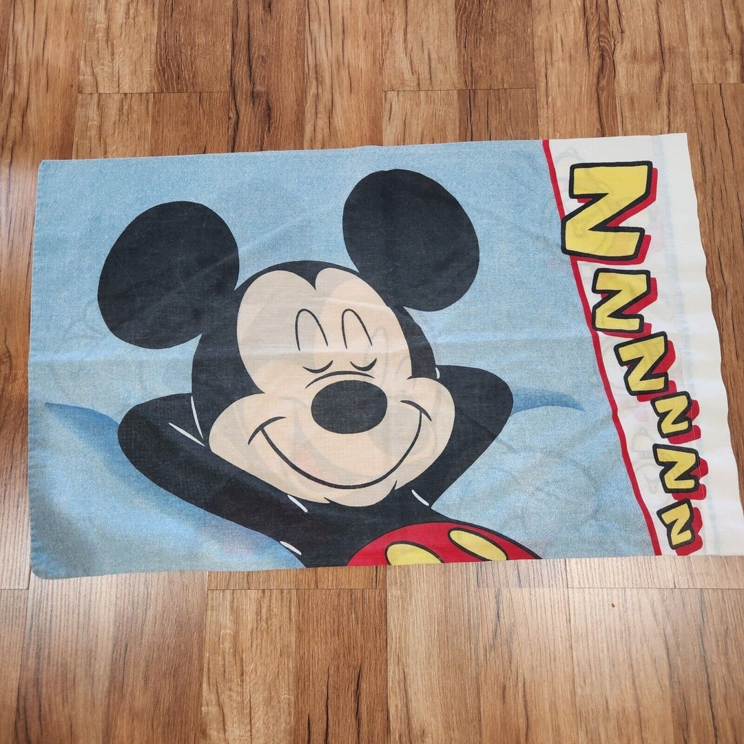Disney Vintage Mickey Mouse Double Sided Yawning Sleeping Pillow Case ...