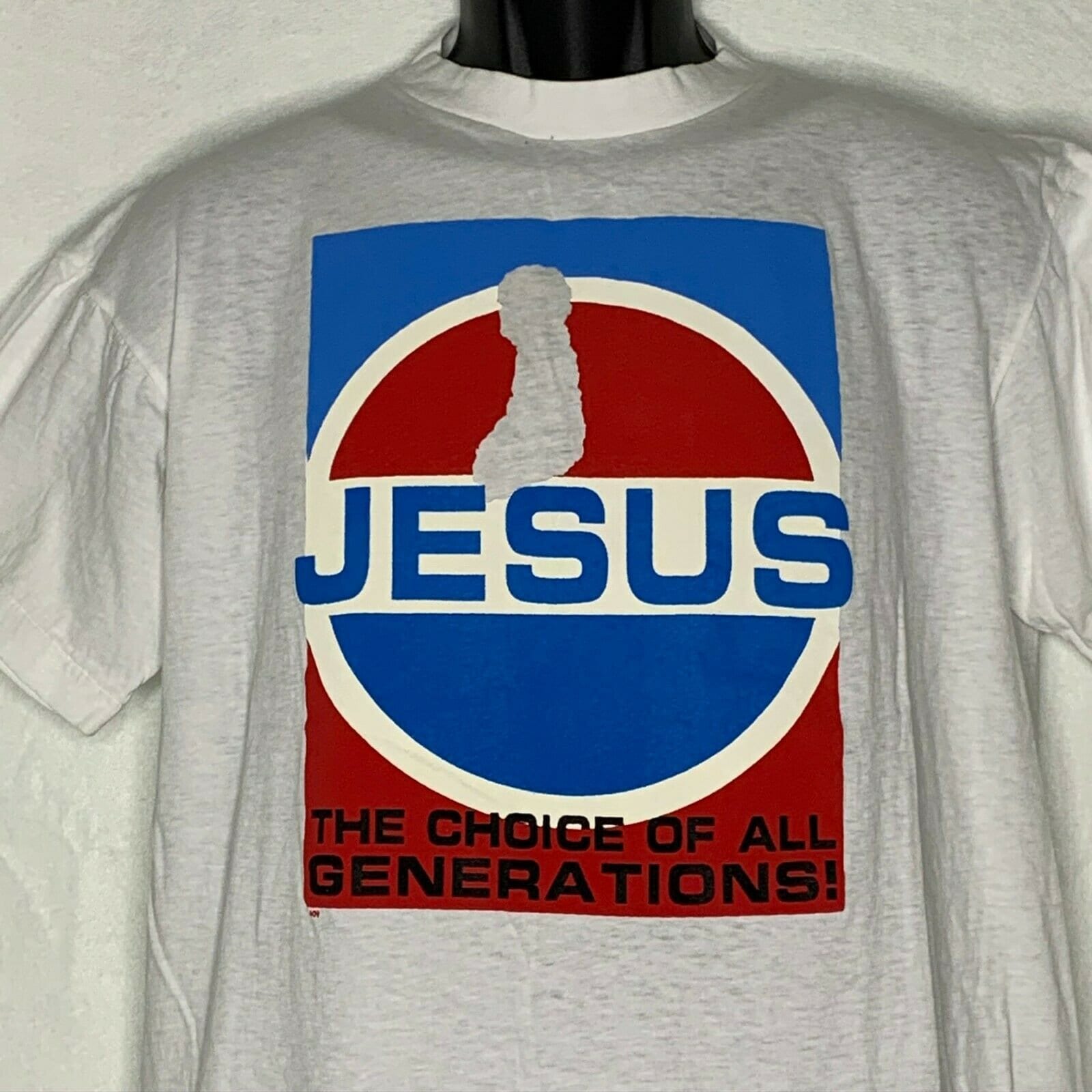 FINAL REDUCTION ! Rare 50/50 Single Stitch Jesus Pepsi Logo Shirt USA ...