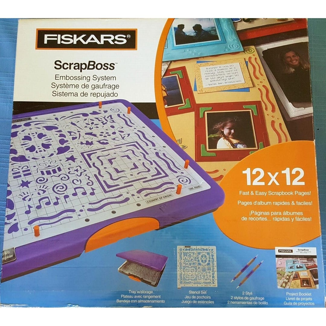 Fiskars Scrap Boss 12 X 12 Tray Craft Embossing System Stencils ...