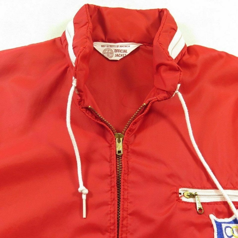 Vintage 60s BSA Windbreaker Jacket M Red Patch Boy Scouts of | Etsy