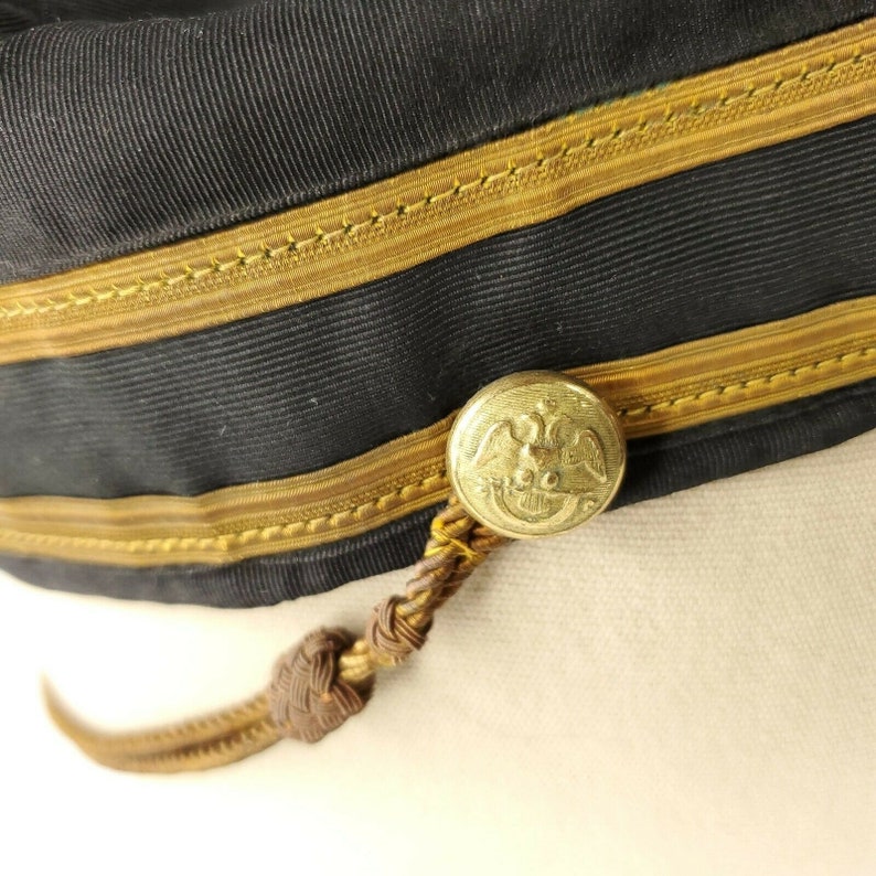 Antique Masonic 32nd Degree Scottish Rite Cap Hat Embroidered - Etsy