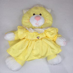 Vintage Fisher Price Puffalumps Cat Plush Yellow Dress - Etsy