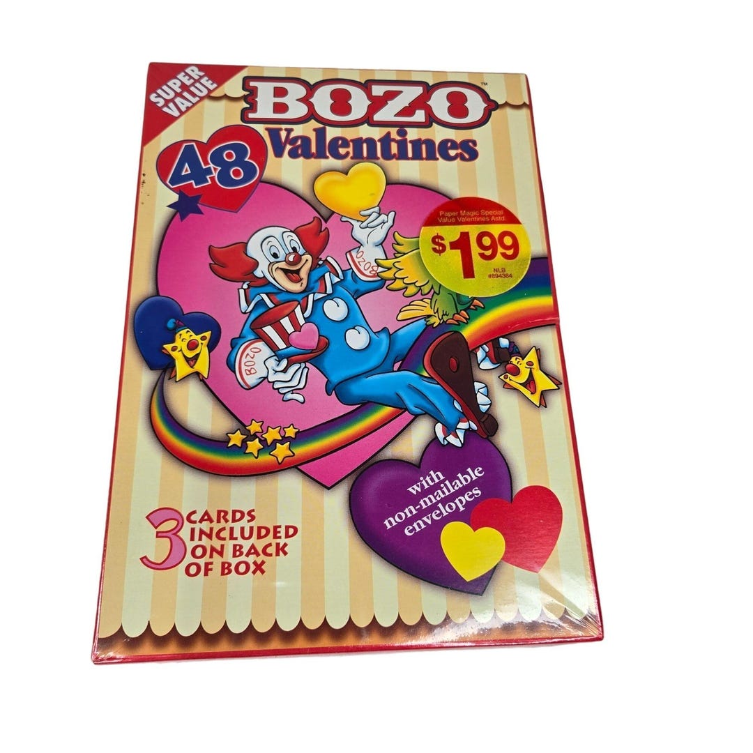 Vintage Bozo the Clown Valentines 48 Cards New - Etsy