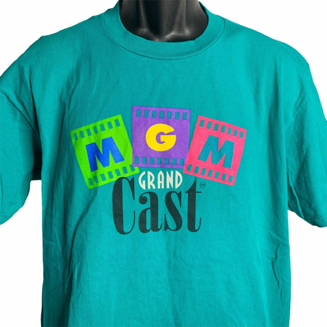 Vintage MGM Grand Cast T-shirt, Green Crewneck, XL - Etsy