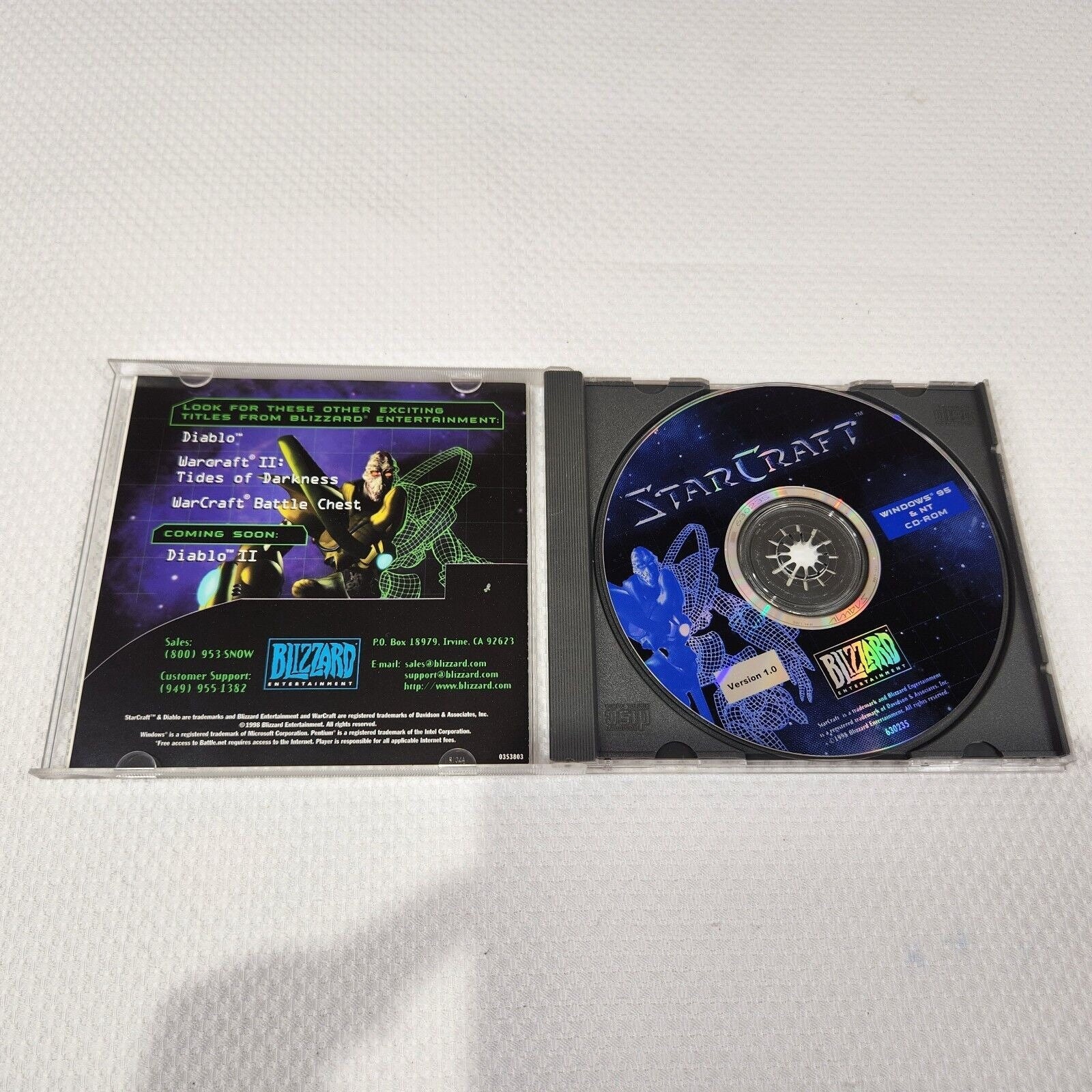 Star Craft Blizzard Original PC CD-ROM Game Windows Mac 1998 Vintage - Etsy
