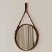 Leather Strapped Mirror Handmade Leather Mirror Straps Wall - Etsy