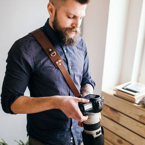 Leather Camera Strap Shoulder Camera Strap Camera Strap | Etsy