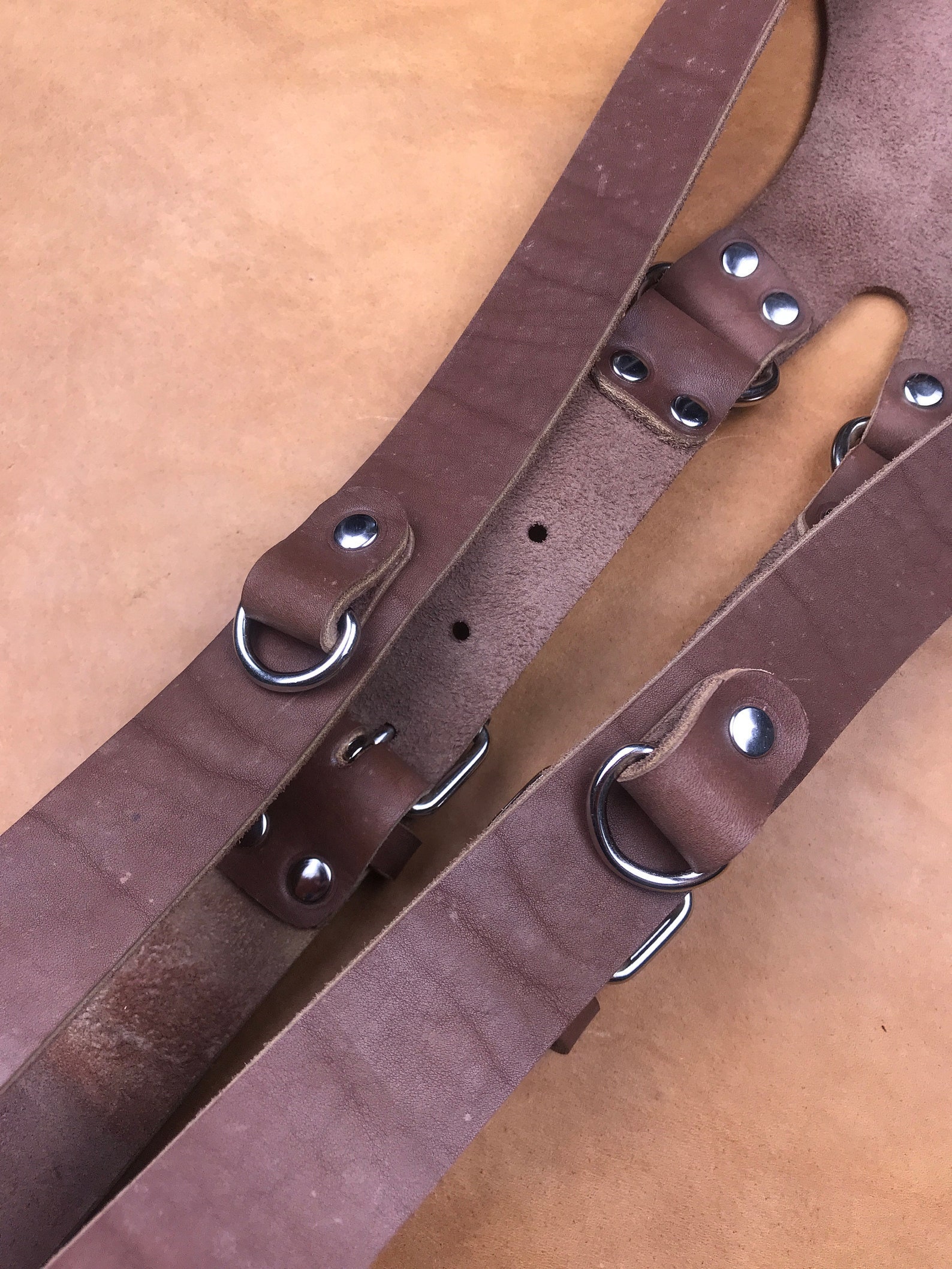 Dual Leather Camera Strap Double Camera Harness Double | Etsy