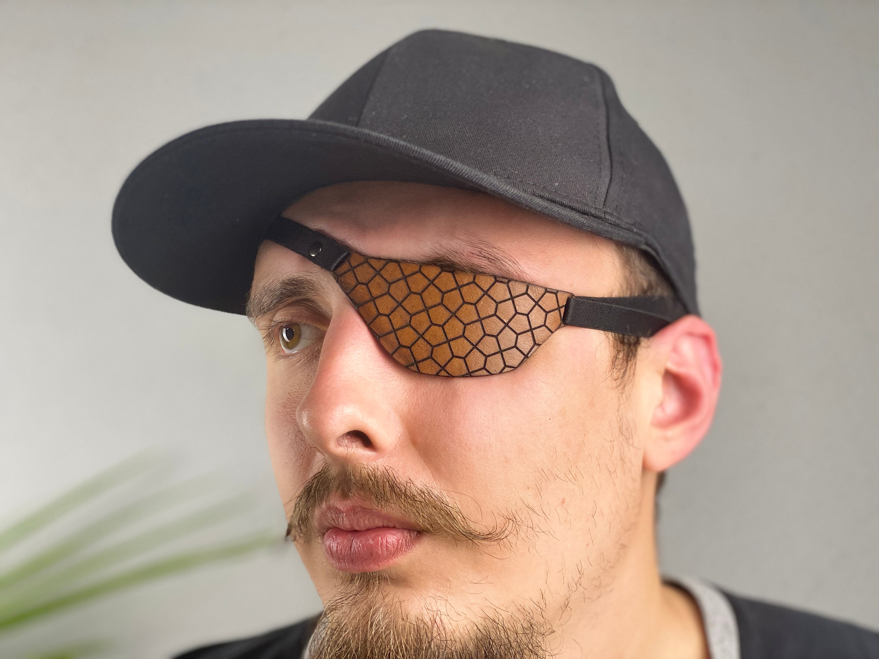 Leather Eye Patch With Pattern Eyepatch Man Eye Patch Woman | Etsy