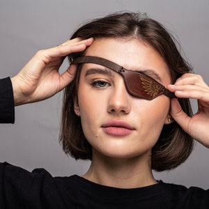 Leather Eye Patch, Eye Patch, Man Eye Patch, Woman Eye Patch, Brown Eye ...