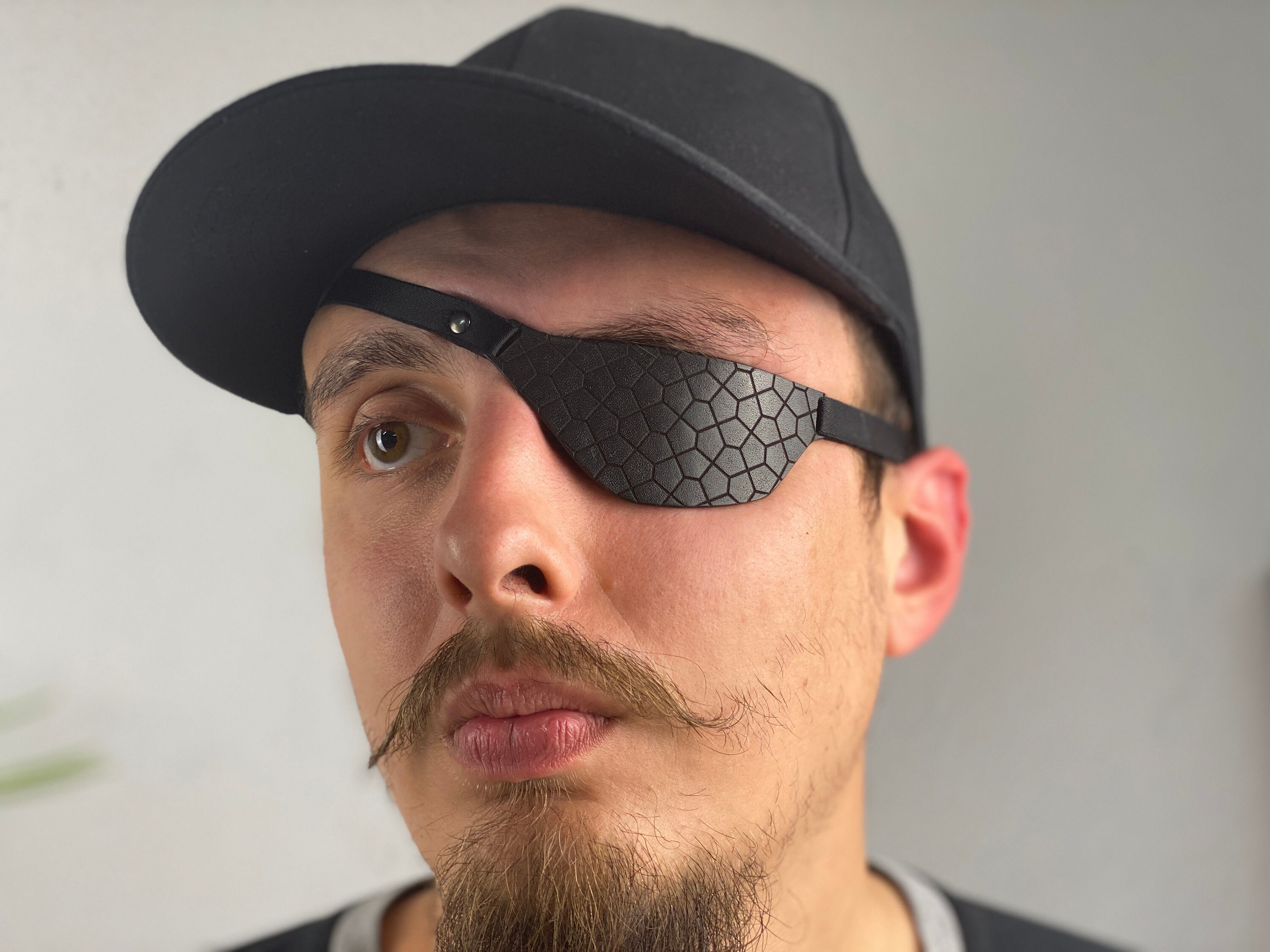 Leather Eye Patch With Pattern Eyepatch Man Eye Patch Woman | Etsy