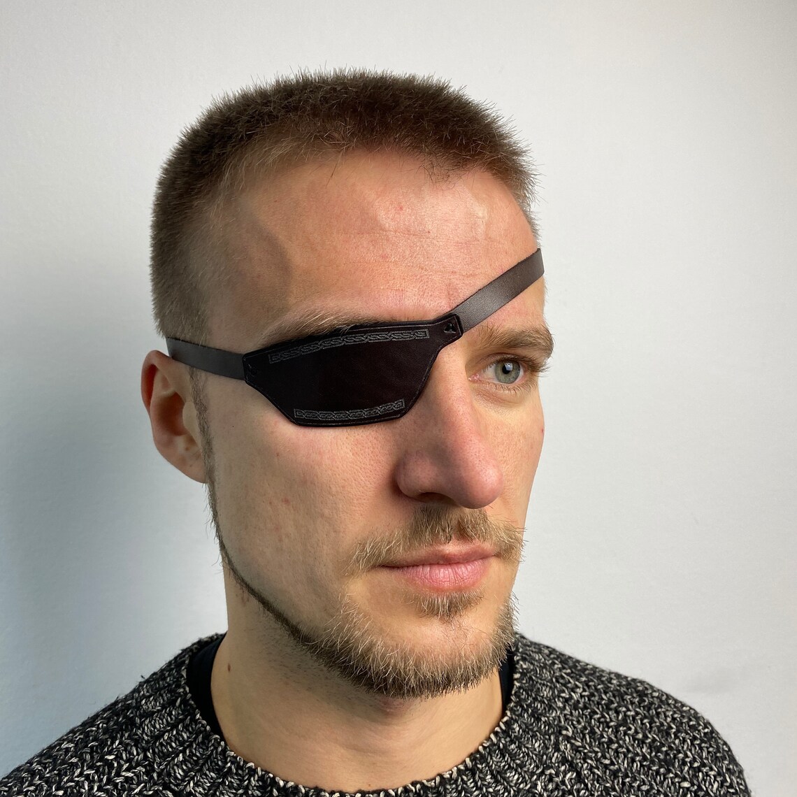 Leather Eye Patch, Eye Patch, Man Eye Patch, Woman Eye Patch, Brown Eye ...