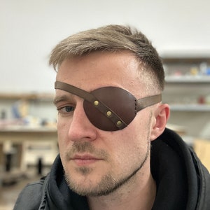 Eye Patch, Leather Eye Patch, Eye Patch, Man Eye Patch, Brown Eye Patch ...