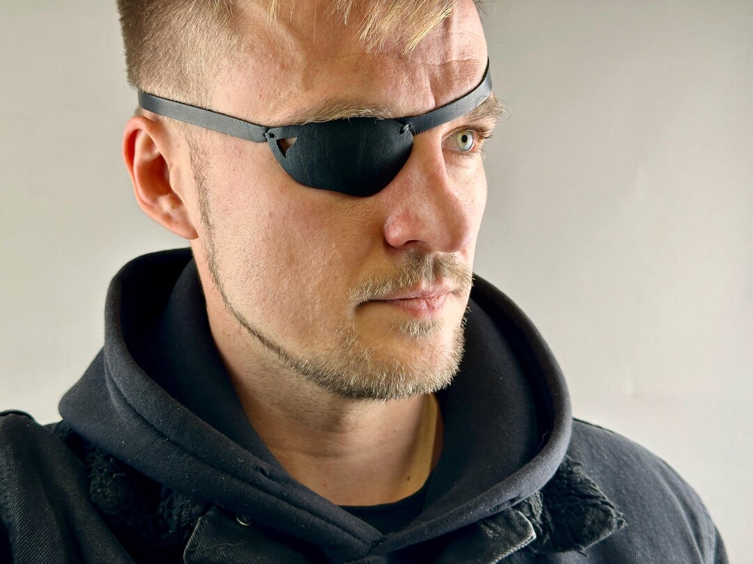 Full-grain Leather Eye Patch: 3D Concave Design - Etsy