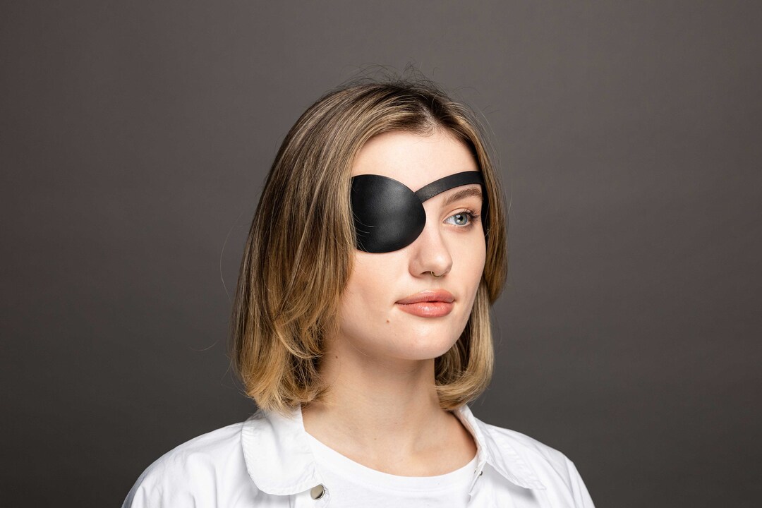 Leather Eye Patch, Eye Patch, Man Eye Patch, Woman Eye Patch, Brown Eye ...