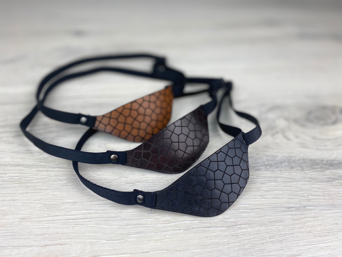 Leather Eye Patch With Pattern Eyepatch Man Eye Patch Woman | Etsy